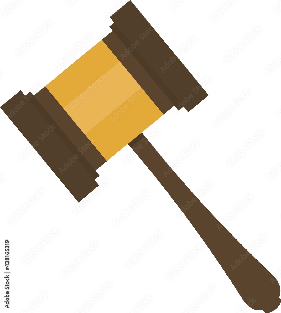 Vector emoticon illustration of a judge gavel Stock Vector | Adobe Stock