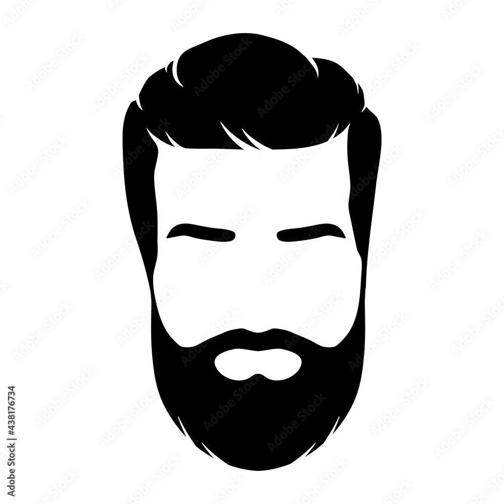 Man hair icon for barbershop. Vector illustration Stock Vector | Adobe ...