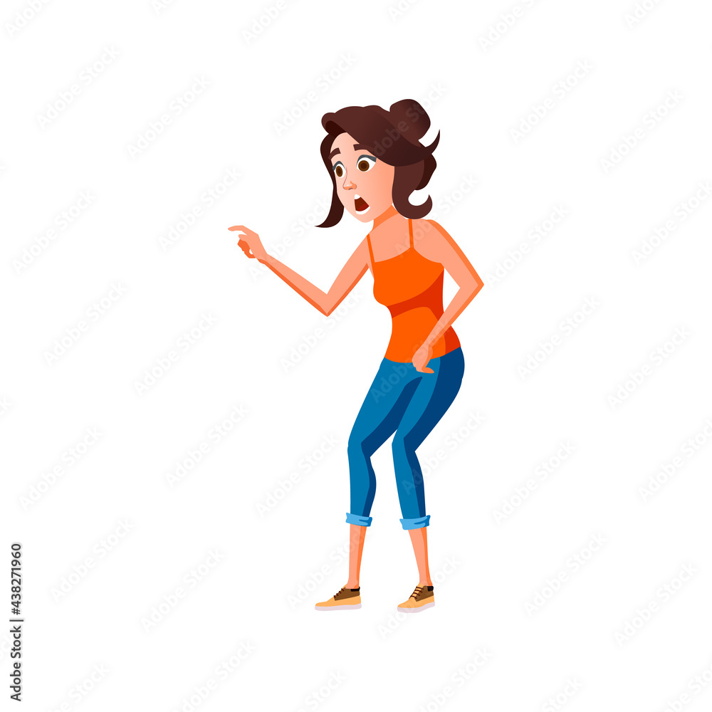 shocked woman in broken lift cartoon vector. shocked woman in broken ...