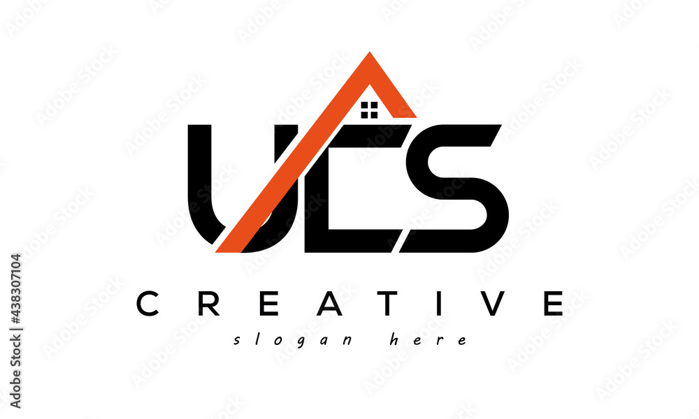 initial UCS letters real estate construction logo vector Stock Vector ...