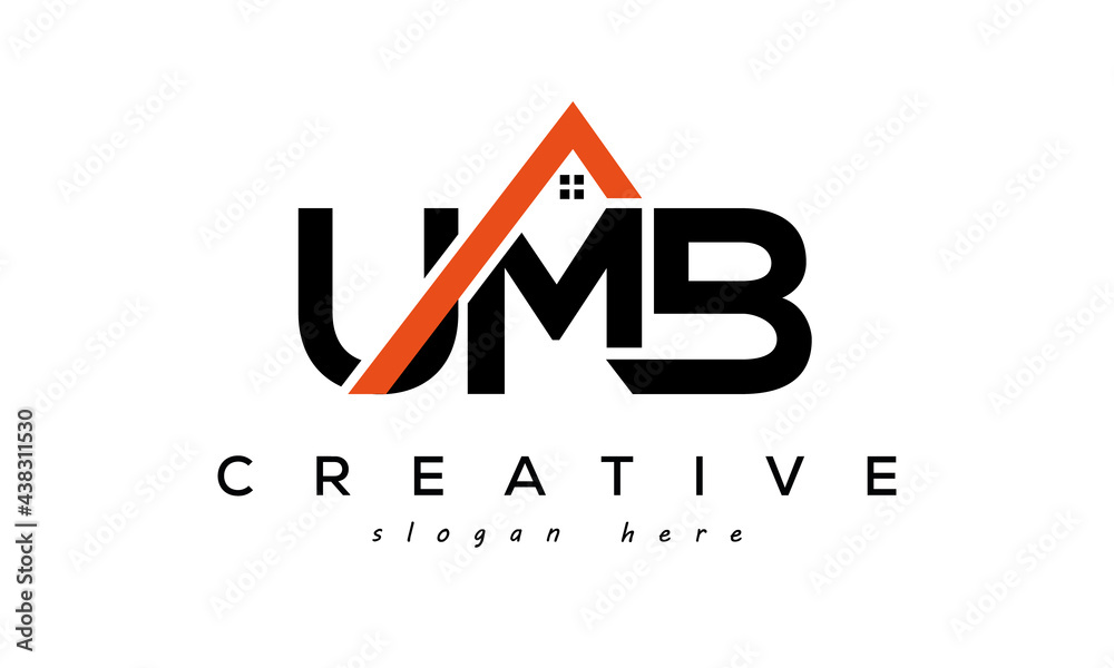 initial UMB letters real estate construction logo vector Stock Vector ...