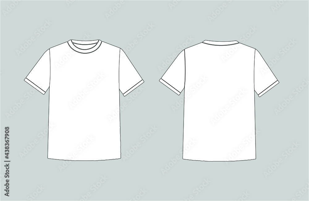 white t shirt design template Stock Vector | Adobe Stock