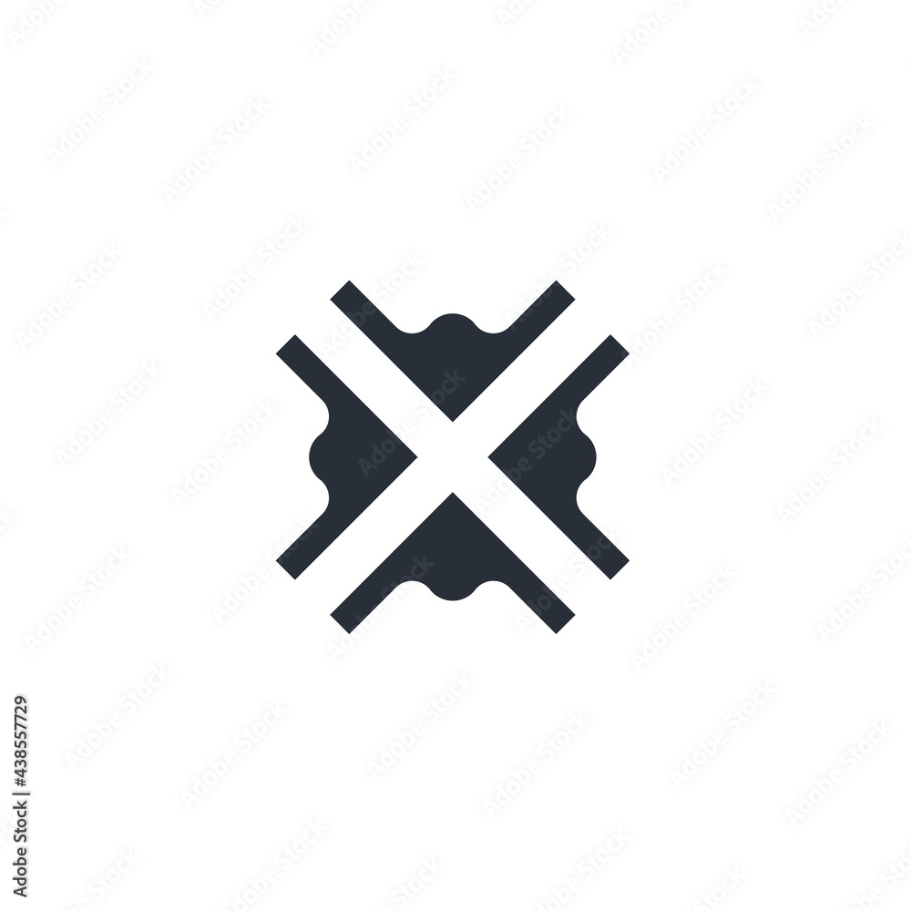 Four arrows pointing towards the center. Squeeze, compression. Vector ...