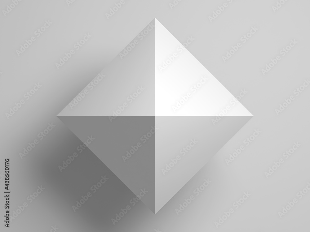 Regular octahedron. Abstract white 3d shape Stock Illustration | Adobe ...