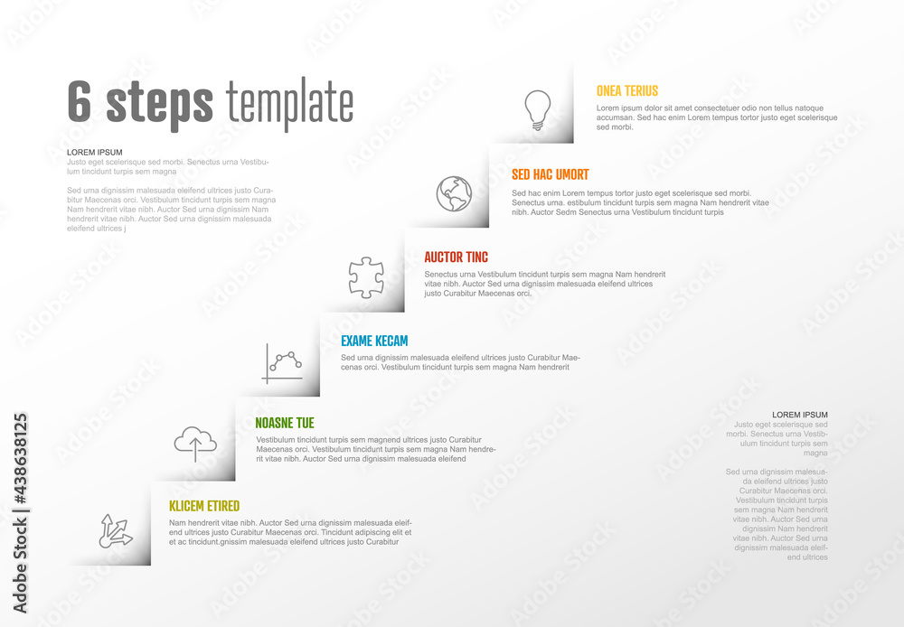 Infogrpahic stairs steps diagram template Stock Vector | Adobe Stock