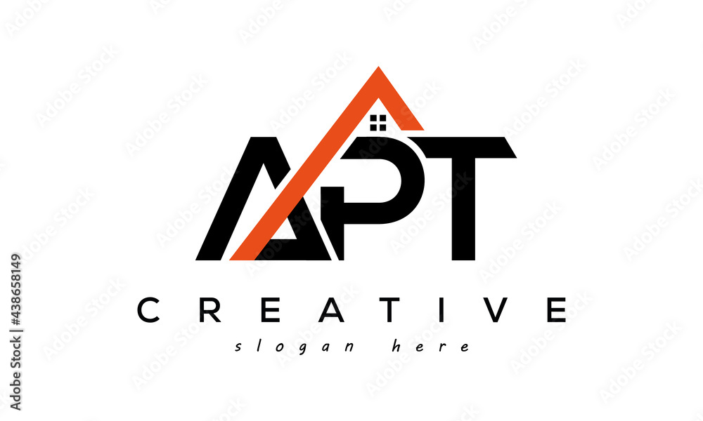 APT letters real estate construction logo vector Stock Vector | Adobe Stock