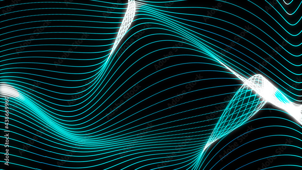 Loop animation of futuristic wave. Abstract technology background. Big ...