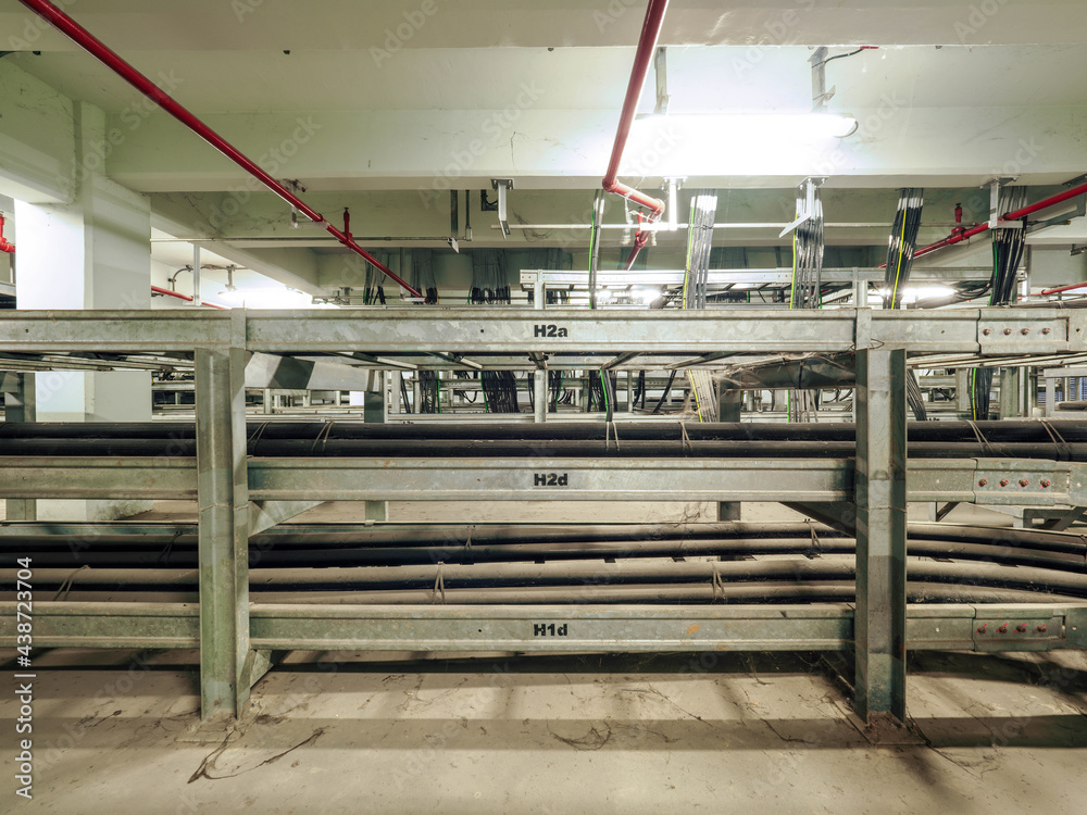 Power cables and instrument cables were installed with cable trays in ...