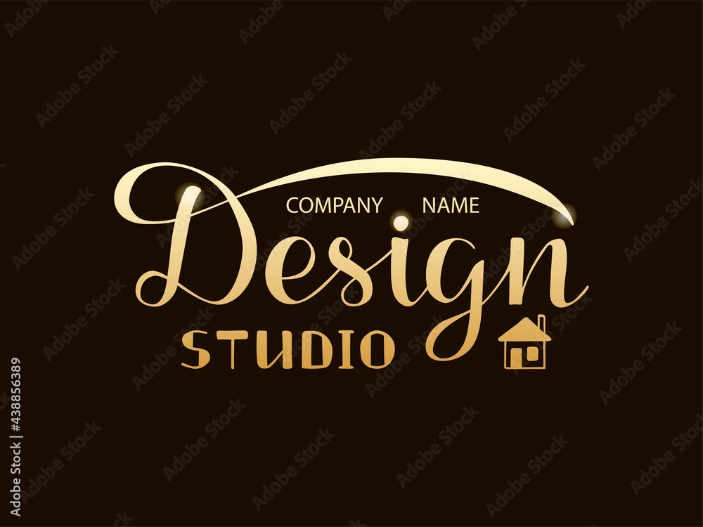 Vector illustration of design studio lettering for banner, leaflet ...