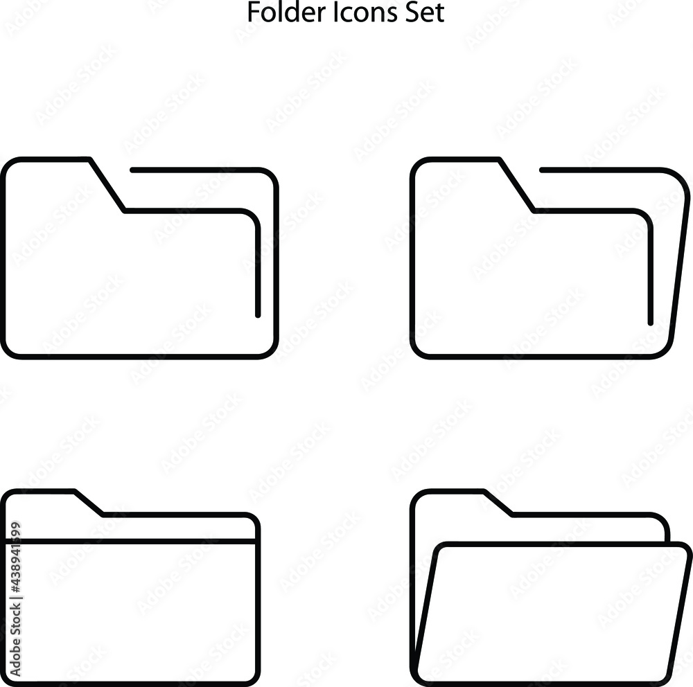 Folder Icon, Folder Icon Trendy And Modern Folder Symbol For Logo, Web ...