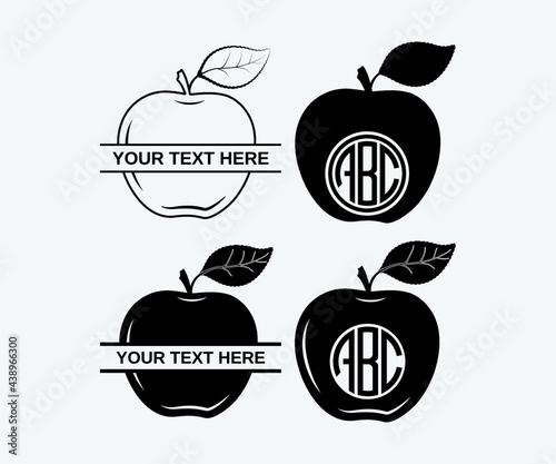 Apple svg Printable Vector Illustration, Apple clipart Vector, apple ...