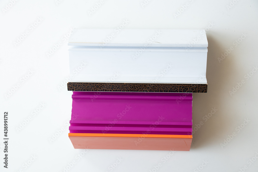 aluminum window frame as a sample, sectional window, painted window ...