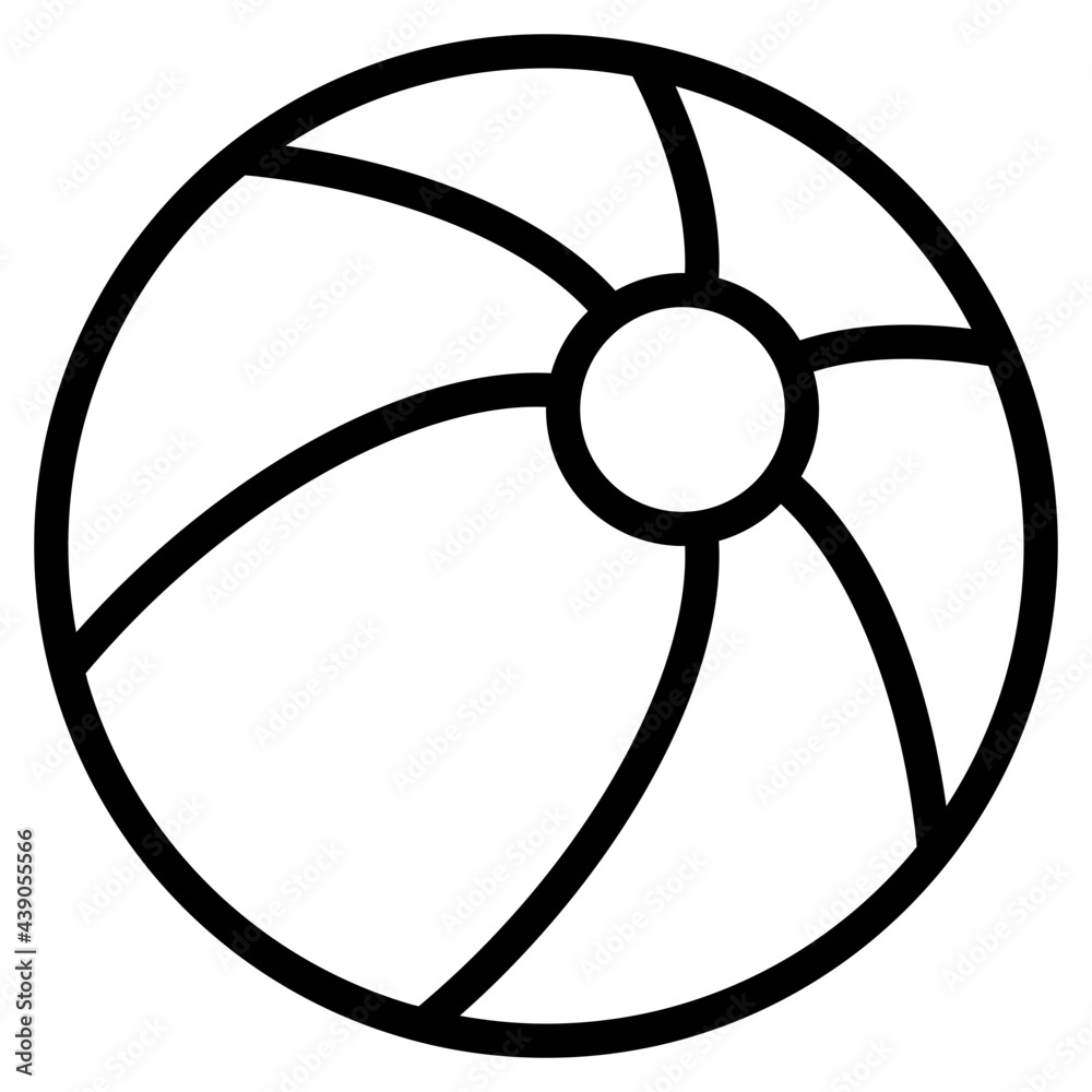 beach ball outline style icon Stock Vector | Adobe Stock