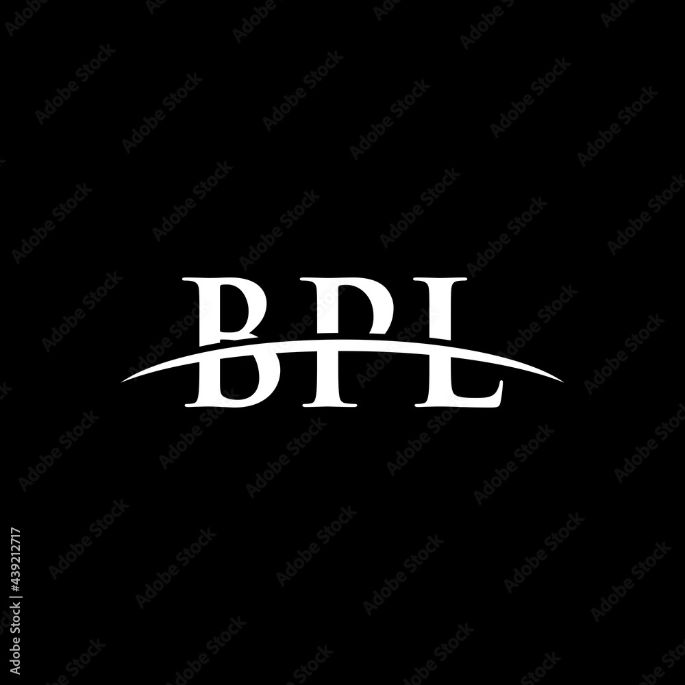 BPL initial overlapping movement swoosh horizon, logo design ...