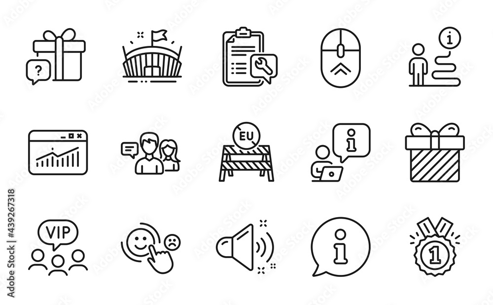 Business icons set. Included icon as Spanner, Surprise, Loud sound ...