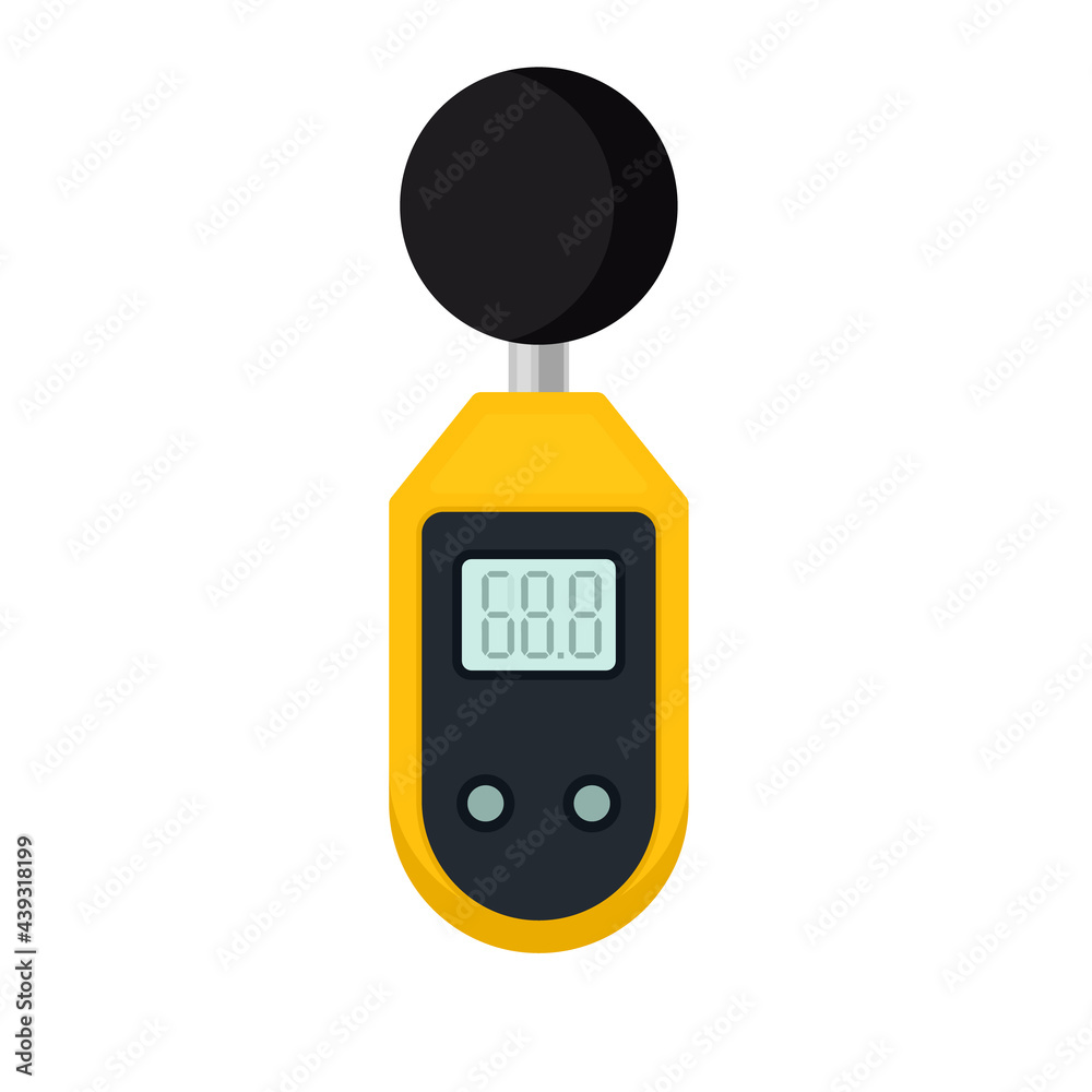 Decibel meter icon. Clipart image isolated on white background Stock ...