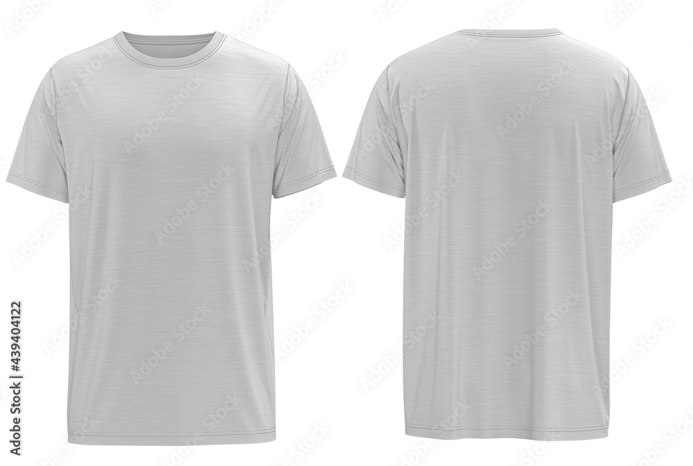 white Round neck t-shirt Stock Photo | Adobe Stock