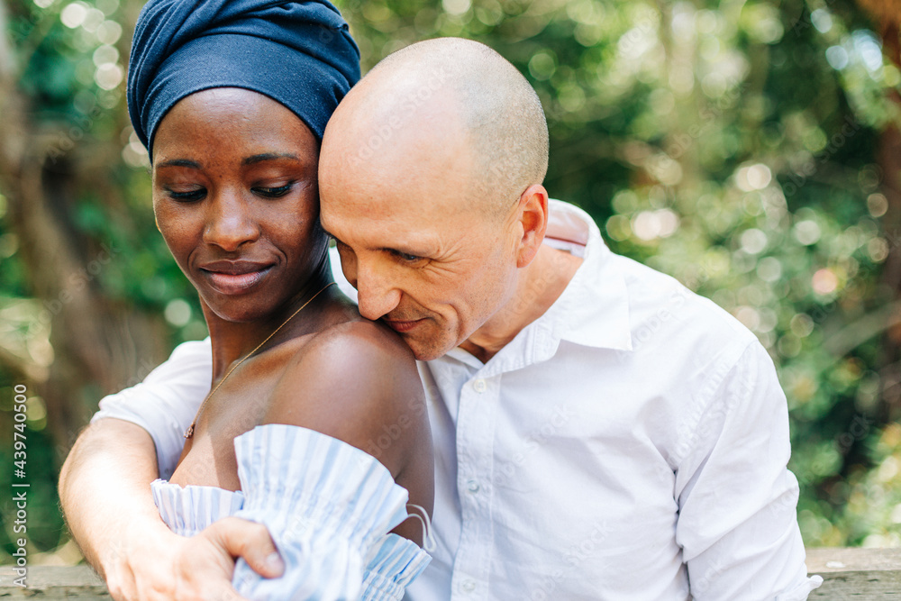 Biracial couple in love Stock Photo | Adobe Stock