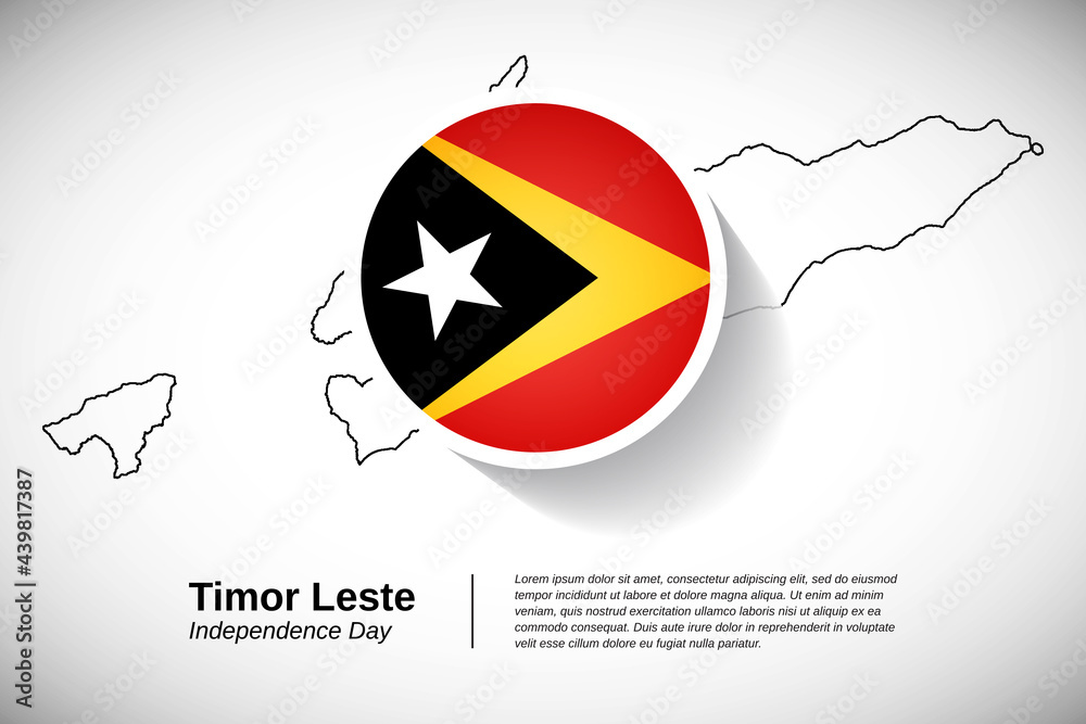 Independence day of Timor Leste. Creative country flag of Timor Leste ...