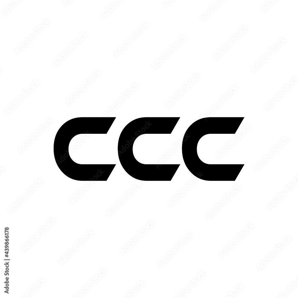 CCC letter logo design with white background in illustrator, vector ...