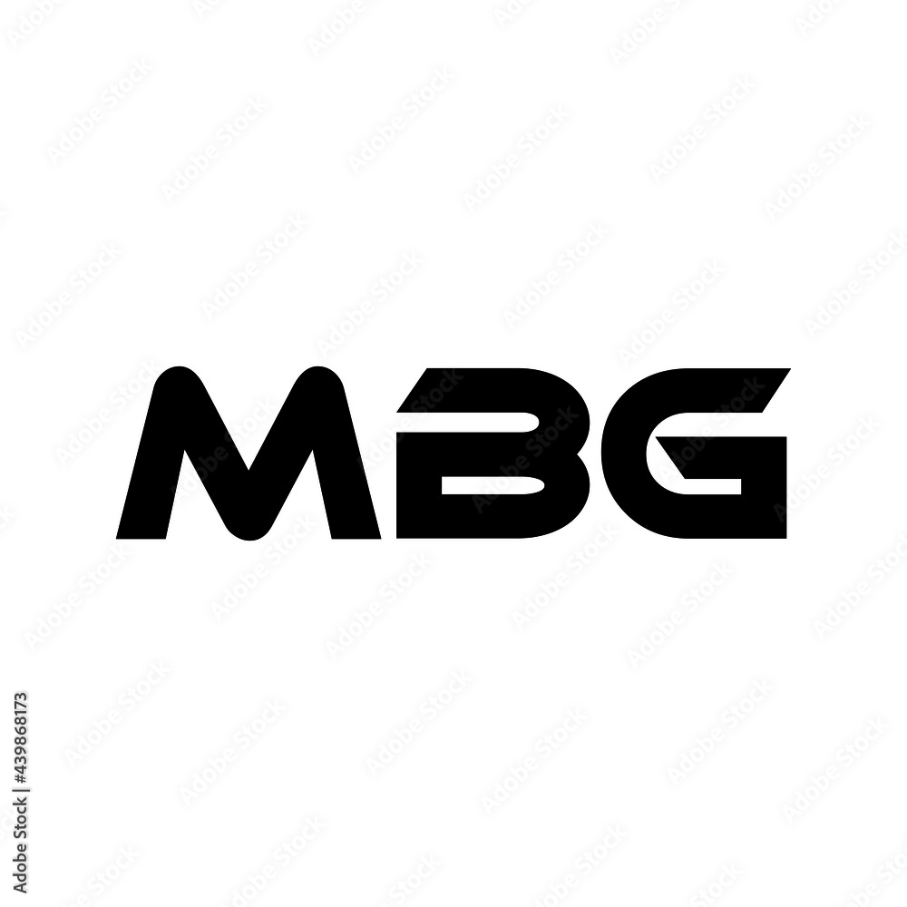MBG letter logo design with white background in illustrator, vector ...