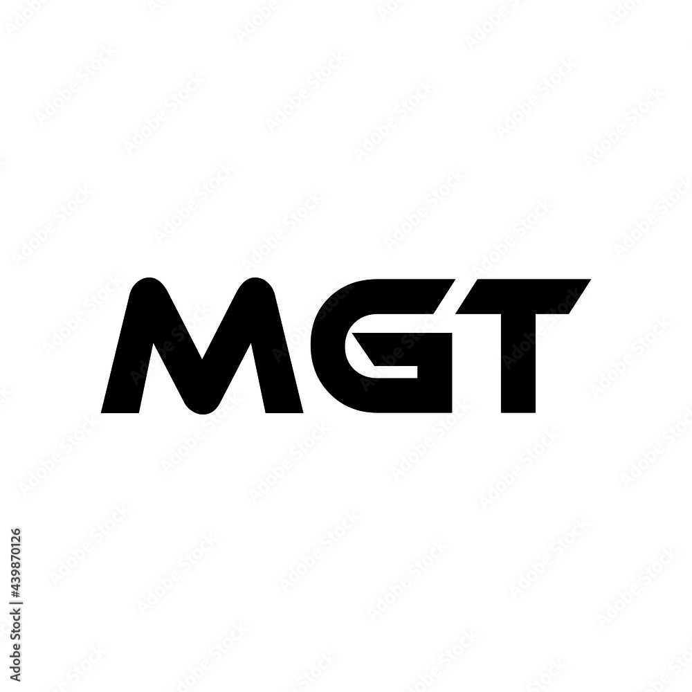 MGT letter logo design with white background in illustrator, vector ...