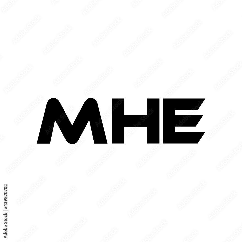 MHE letter logo design with white background in illustrator, vector ...