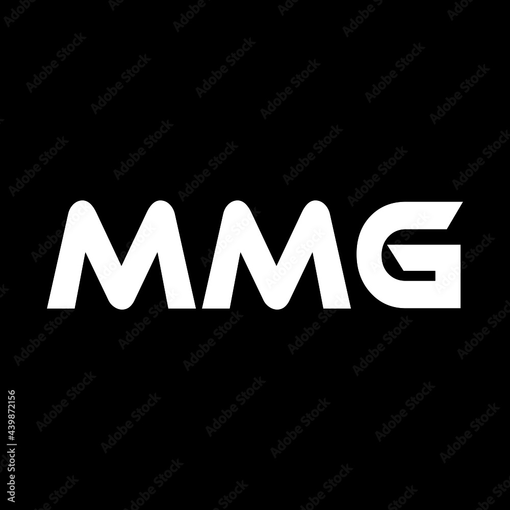 MMG letter logo design with black background in illustrator, vector ...