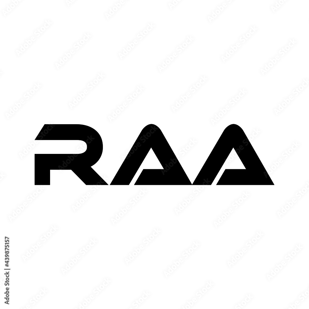 RAA letter logo design with white background in illustrator, vector ...