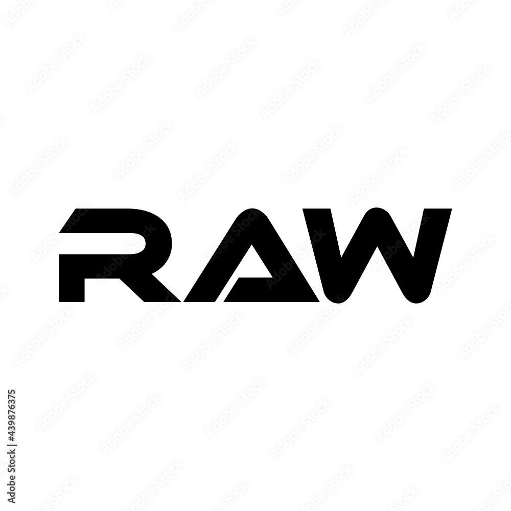 RAW letter logo design with white background in illustrator, vector ...