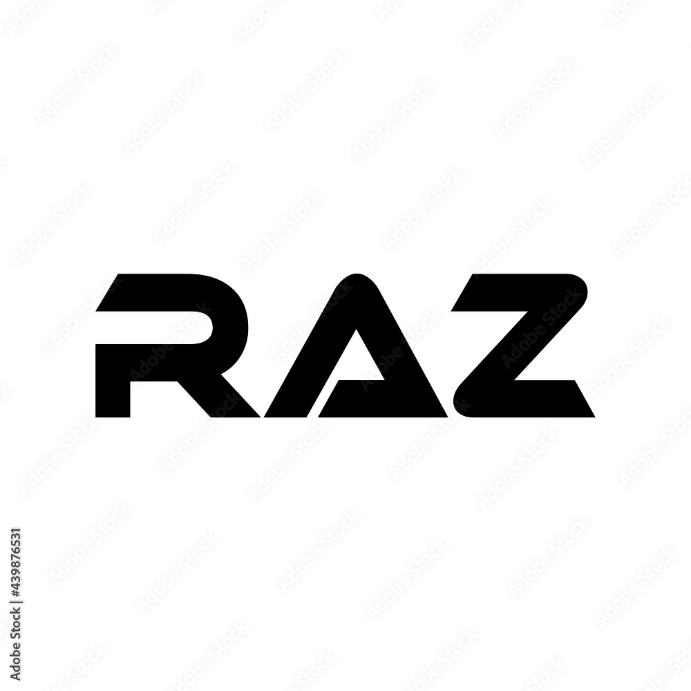 RAZ letter logo design with white background in illustrator, vector ...
