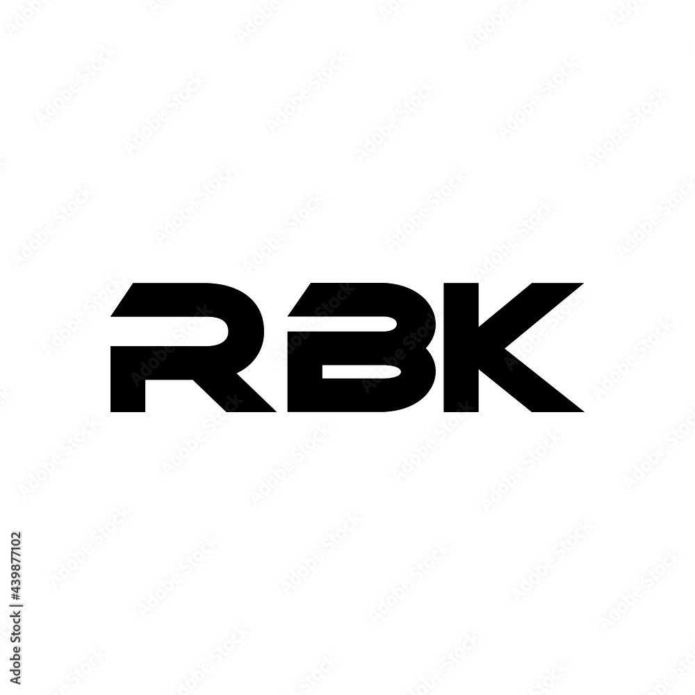 RBK letter logo design with white background in illustrator, vector ...