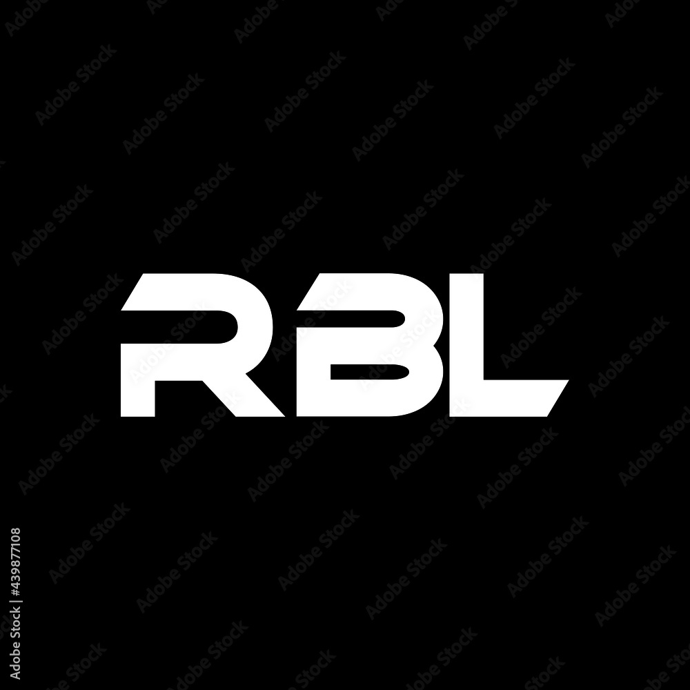 RBL letter logo design with black background in illustrator, vector ...