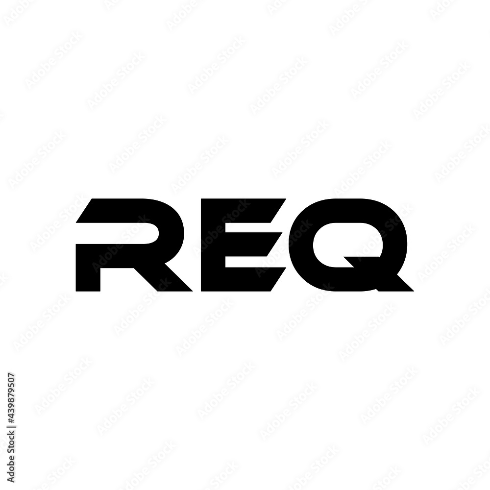 REQ letter logo design with white background in illustrator, vector ...