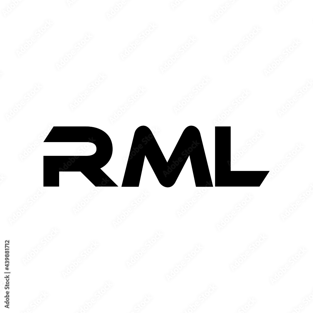 RML letter logo design with white background in illustrator, vector ...