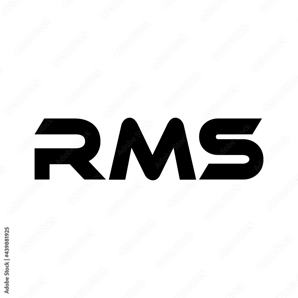 Image vectorielle Stock RMS letter logo design with white background in ...
