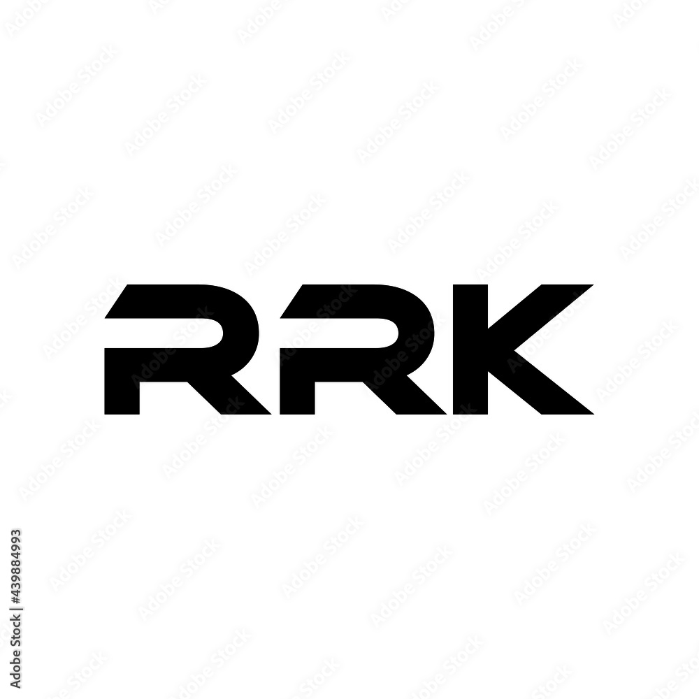 Стоковое векторное изображение «RRK letter logo design with white ...