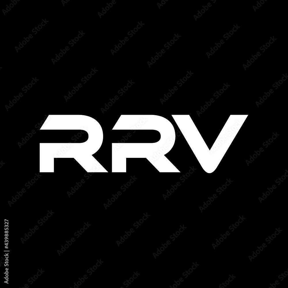 RRV letter logo design with black background in illustrator, vector ...