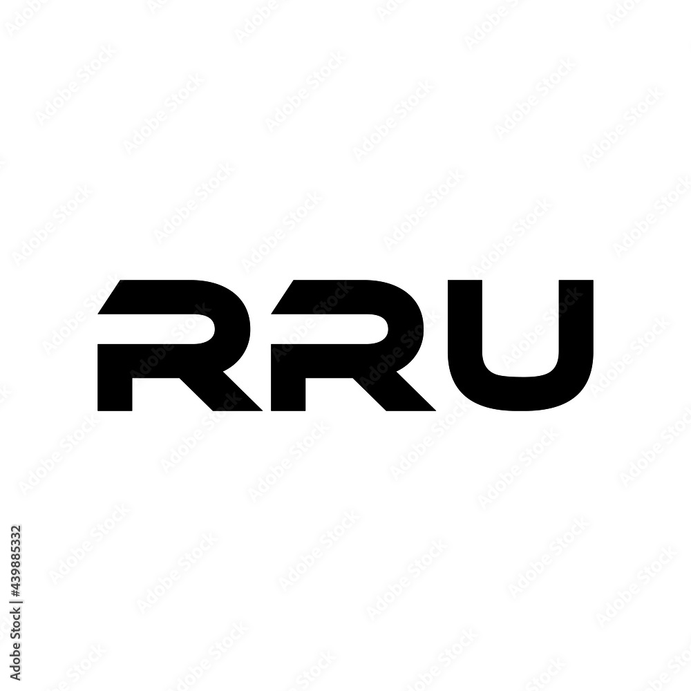 RRU letter logo design with white background in illustrator, vector ...