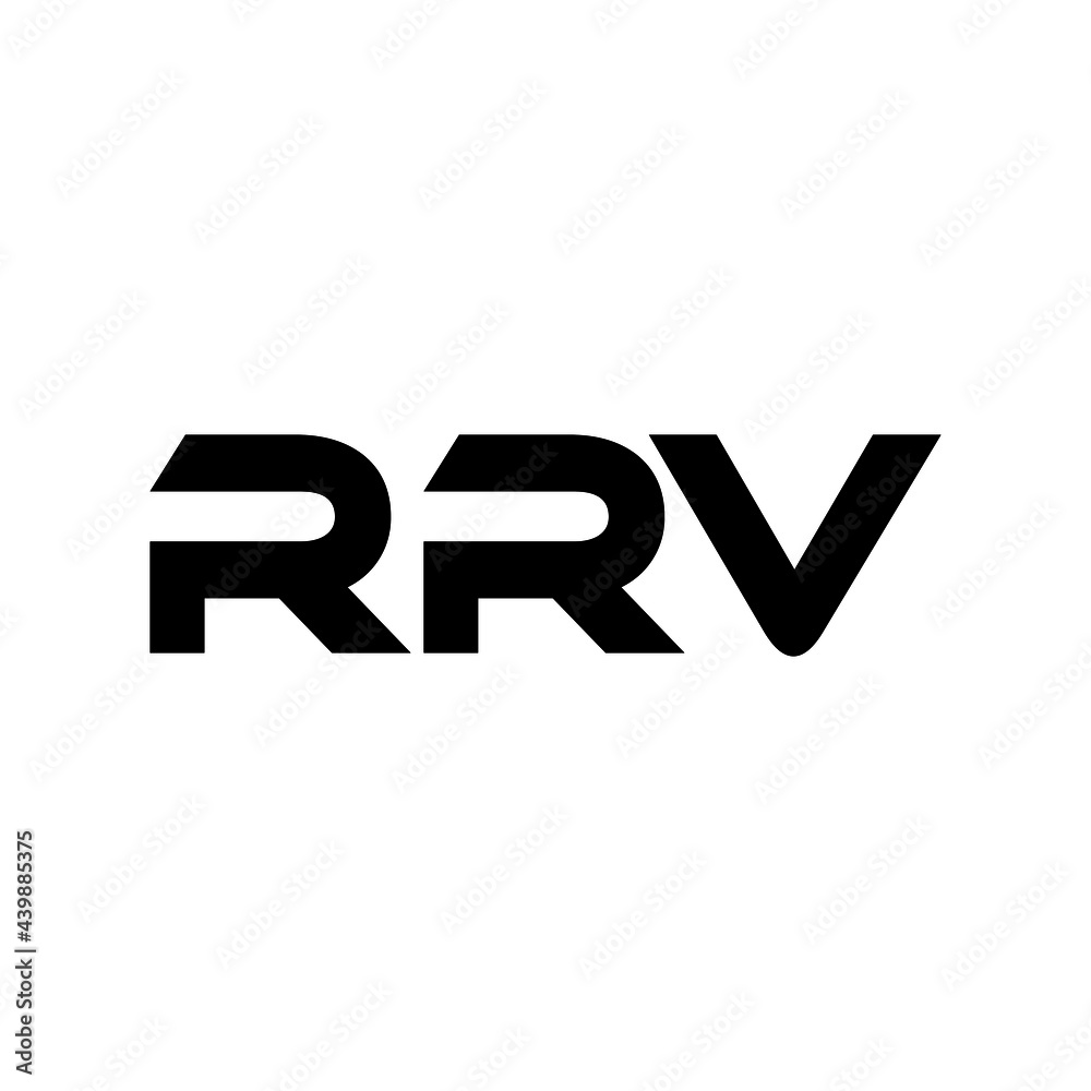 Stock-Vektorgrafik „RRV letter logo design with white background in ...