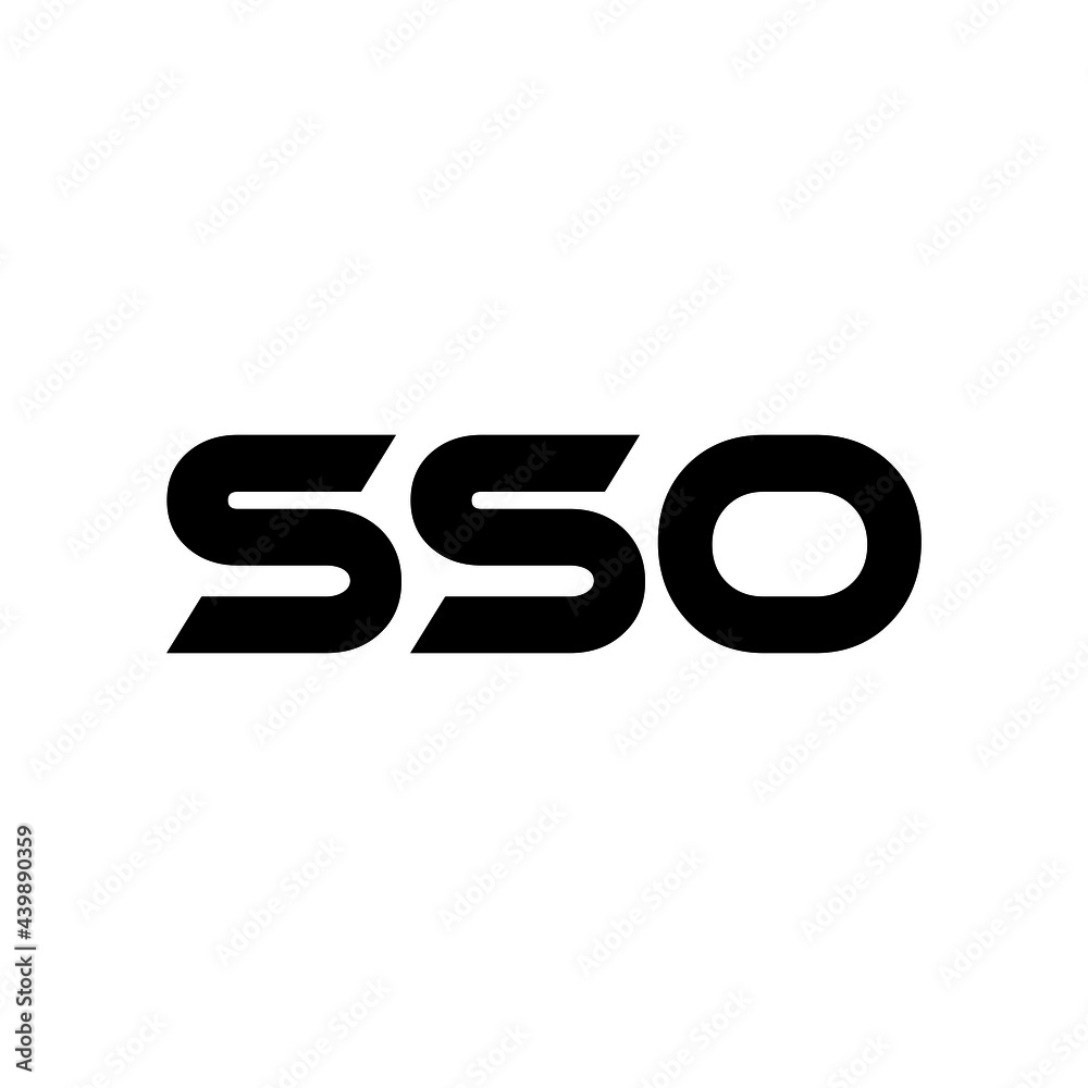 SSO letter logo design with white background in illustrator, vector logo modern alphabet font ...