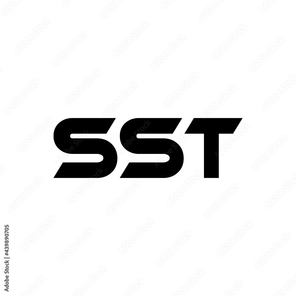 SST letter logo design with white background in illustrator, vector ...