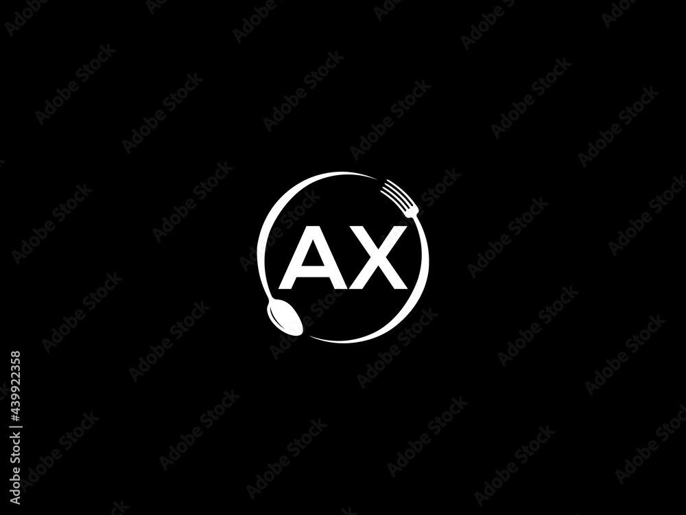 Letter Ax Logo, restaurants ax logo icon vector for modern kitchen ...