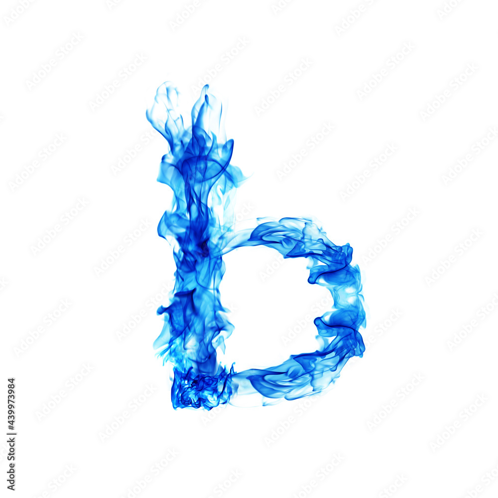 Blue Fire letter B. Stock Illustration | Adobe Stock