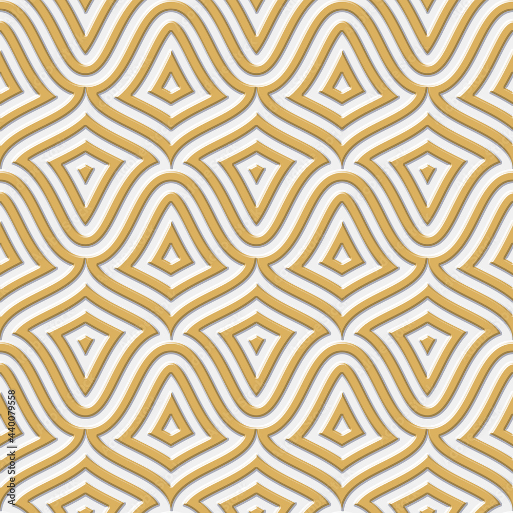 3D rendering gold seamless pattern for ceramic tiles for 3D project ...