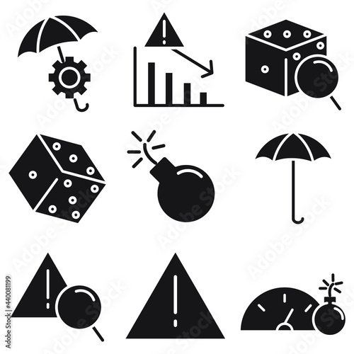 Risk Management icon. Risk Management set symbol vector elements for ...