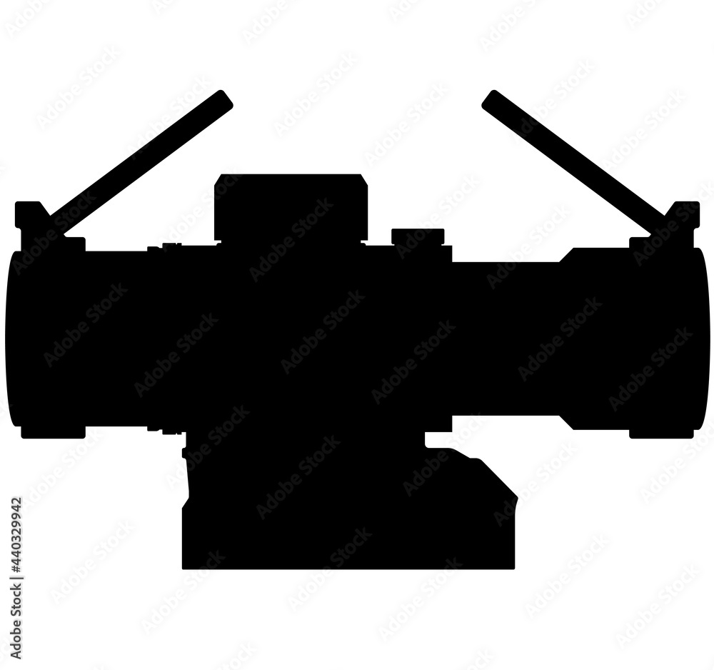 Ilustración de Stock Red Dot reflector sight or reflex sight is optical ...
