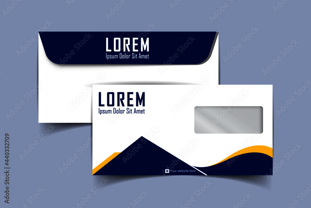 DL Envelope template with front and back. Luxury, Modern, Elegant ...