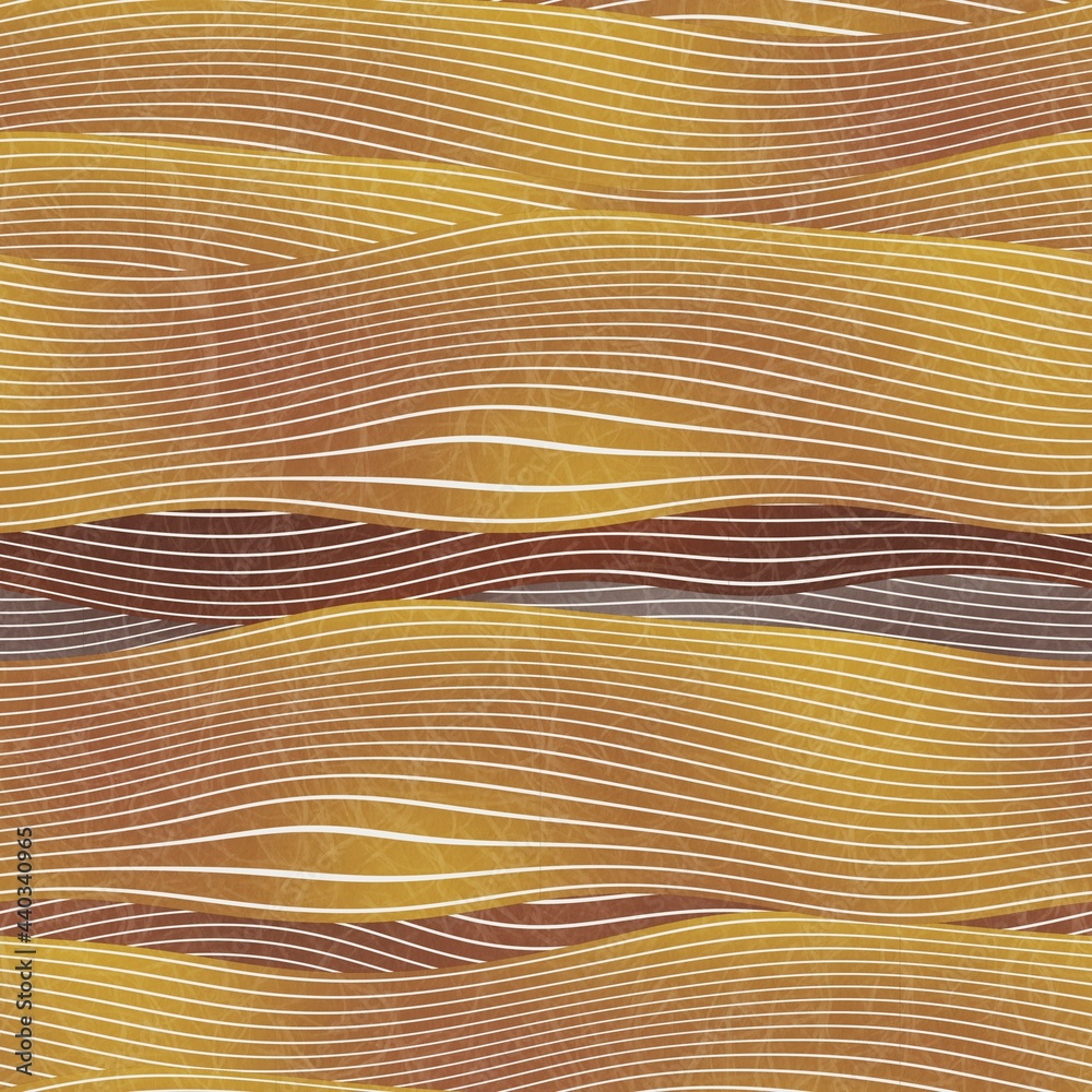 Seamless natural landscape hill pattern for print. Horizontal line ...