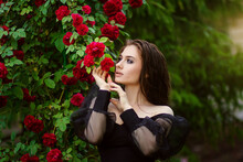 Vintage Lady Rhododendron Garden Free Stock Photo - Public Domain Pictures